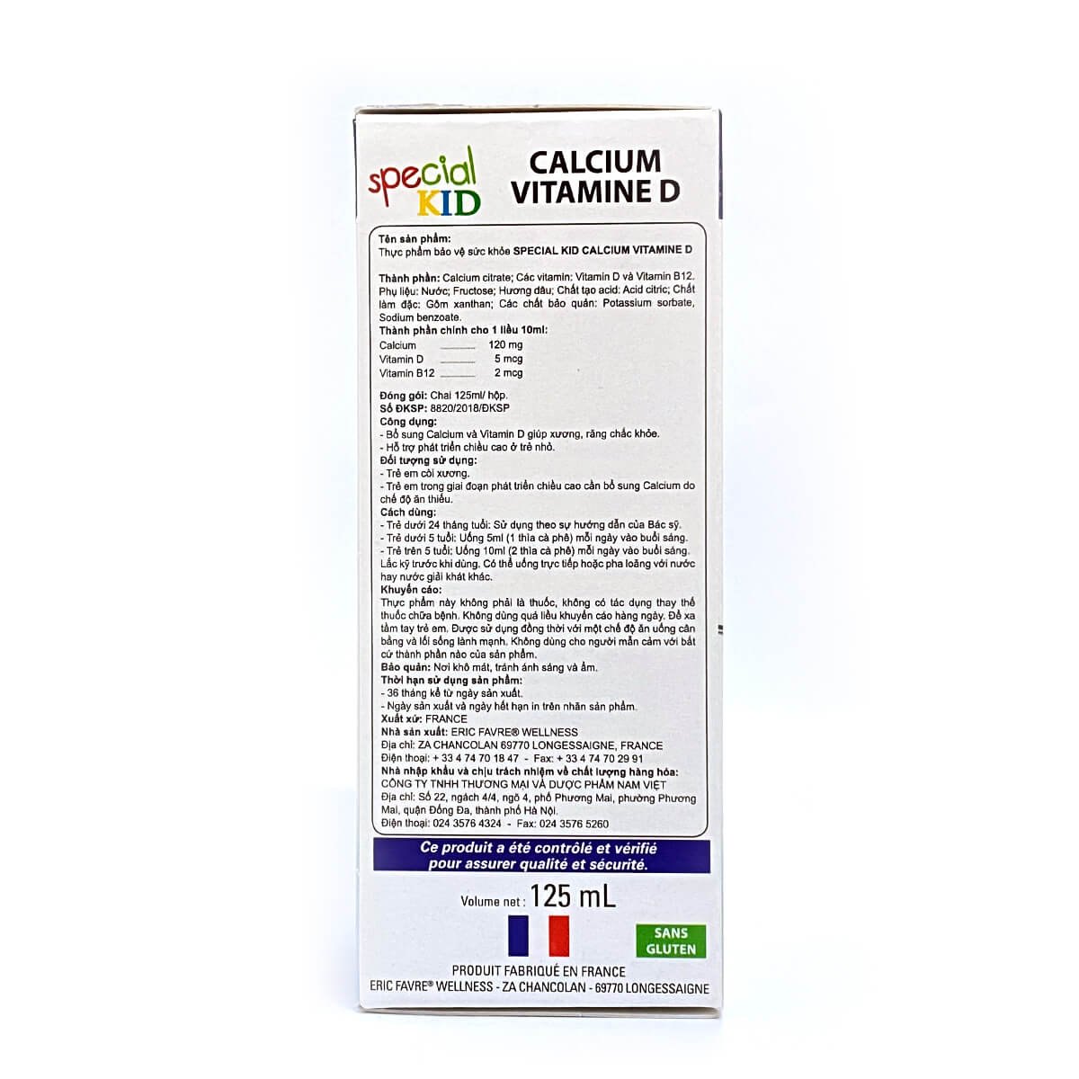 SKid Calcium Vitamin D Strawberry flavour 125ml syrup - Dược phẩm Huỳnh Gia